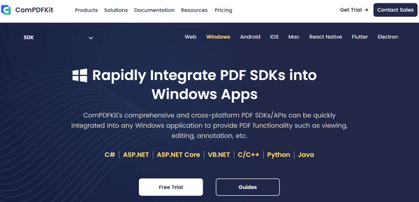 C#/ .NET PDF库 - 2024 - ComPDFKit - 博客园