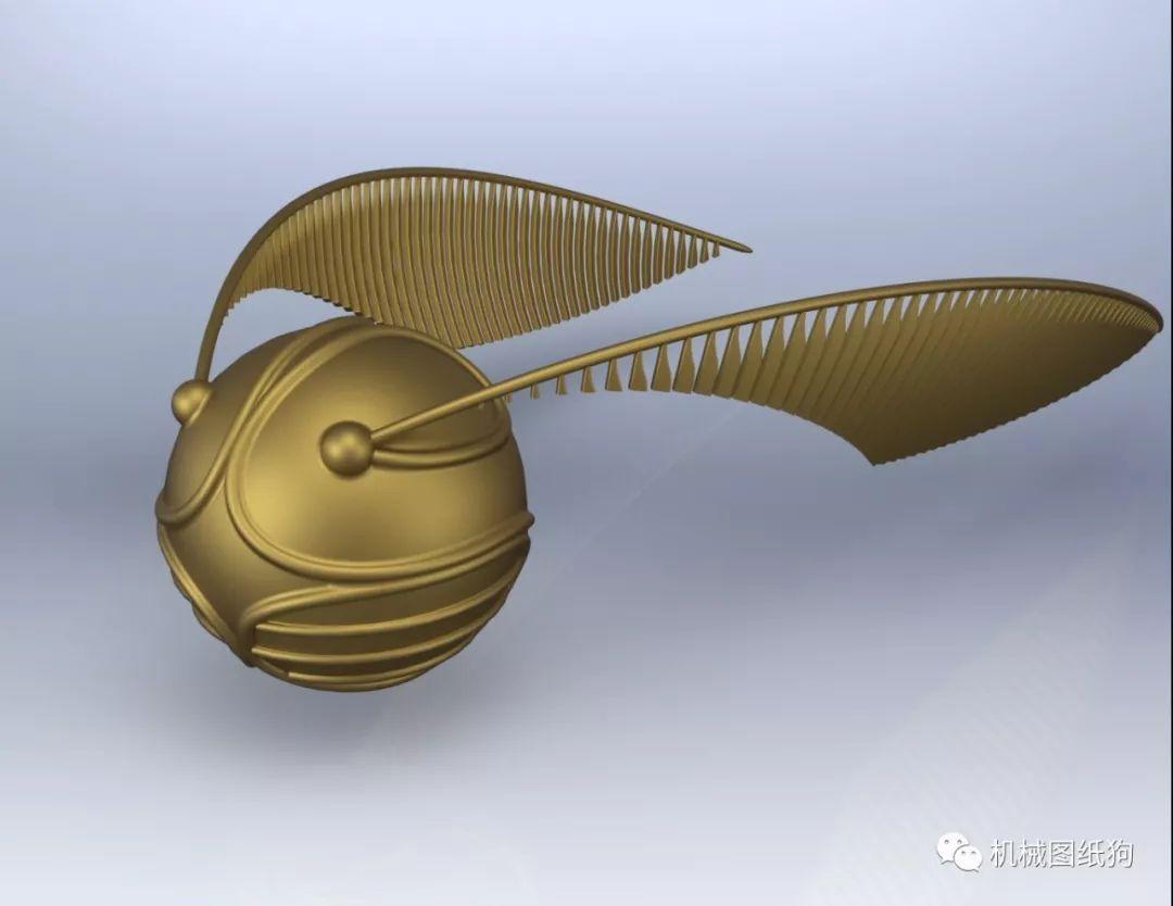 【生活艺术】Golden Snitch 哈利波特金色飞贼模型3D图纸 Solidworks设计 - 知乎
