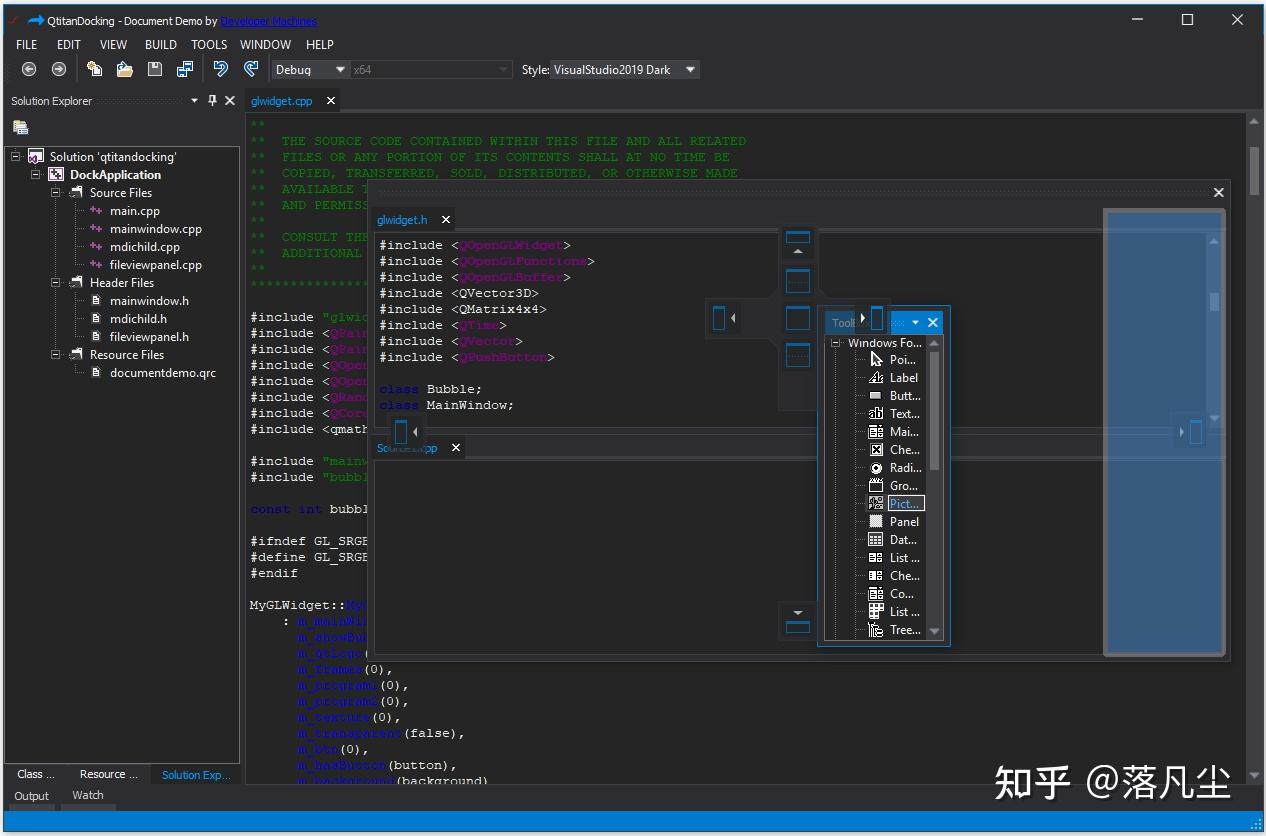 Qt开源Dock使用体验 - 知乎