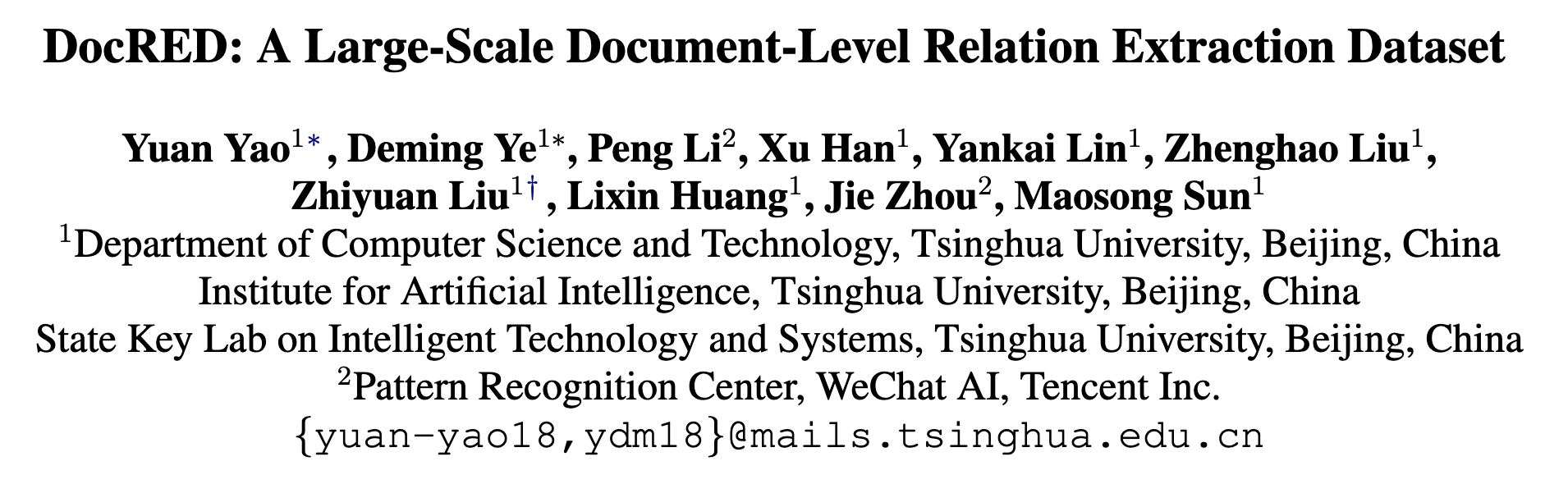 [12] DocRED: 一个大规模文档级关系抽取数据集 - 知乎