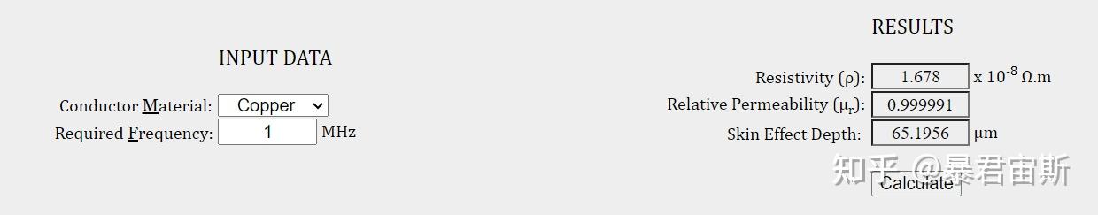 集肤深度计算器Skin Effect Depth Calculator - 知乎