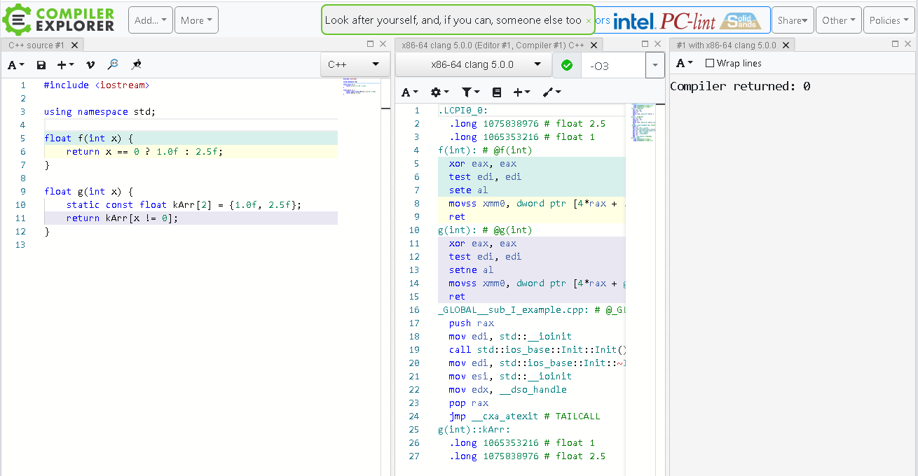 酷站推荐 - godbolt.org - Compiler Explorer |在线编译器/汇编语言