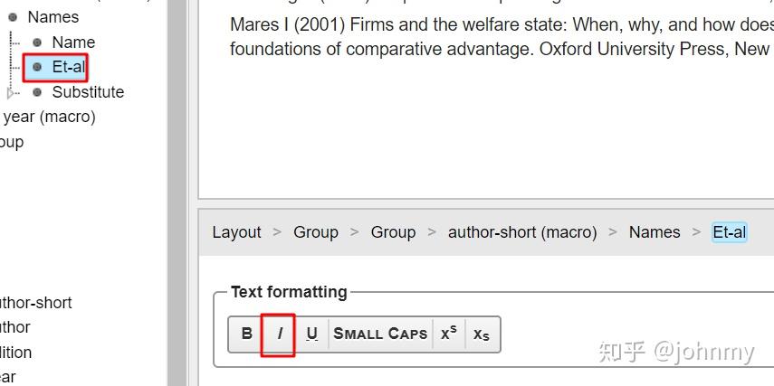 [Zotero]author+year格式下，et al如何变为斜体？ - 知乎