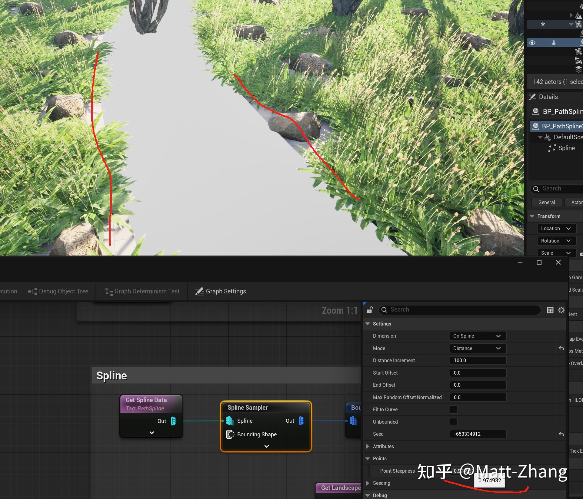 UE5.5｜PCG程序化内容生成｜第5节｜Spline实践 | 运用 PCG 技术创建类似道路或河流效果的方法 - 知乎