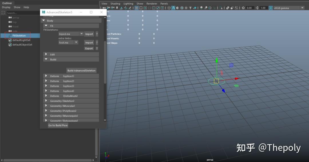 Advanced Skeleton绑定生成基础 - 知乎