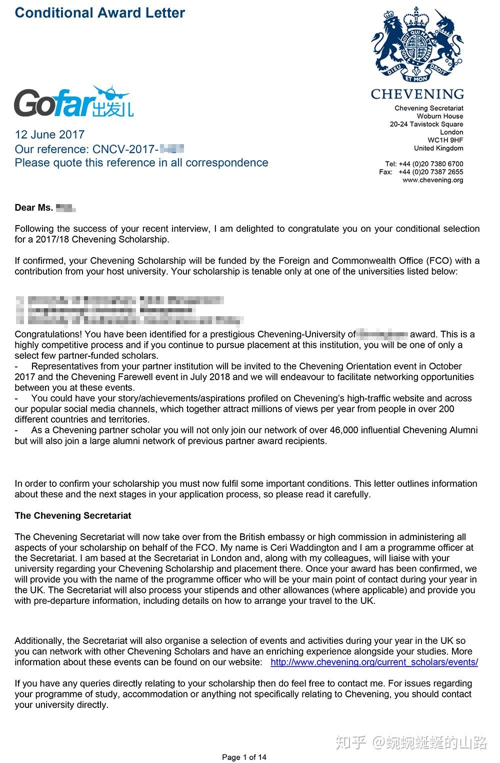 英国志奋领Chevening奖学金申请，开贴解答(连续9年申请经验) - 知乎