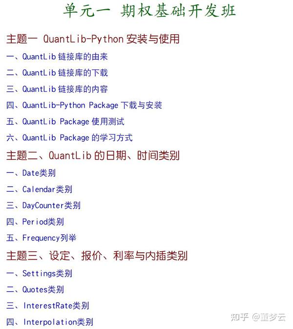 八十七、QuantLib-Python实作：单元一期权基础班介绍(2) - 知乎