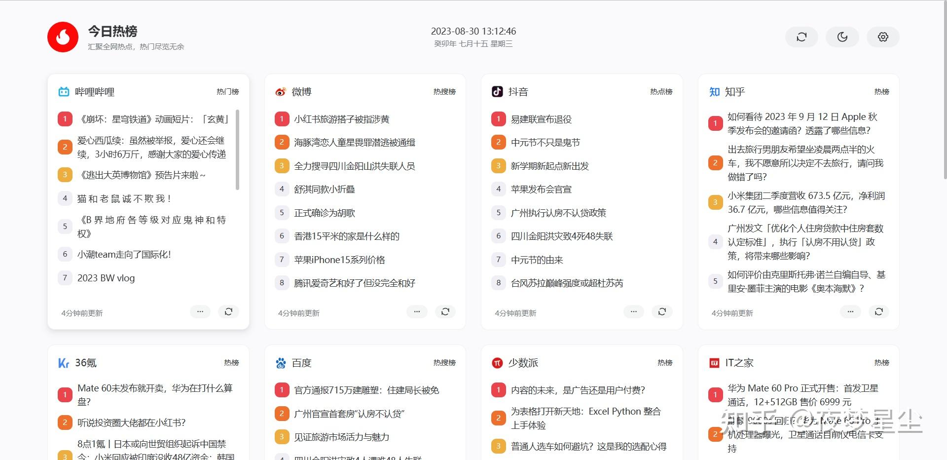 【docker】部署自己的每日热榜 | DailyHot - 知乎