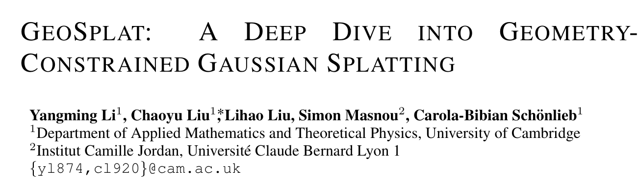 剑桥&里昂第一大学提出 GeoSplat：引入高阶几何约束，全流程“指导”高斯溅射优化 - 知乎