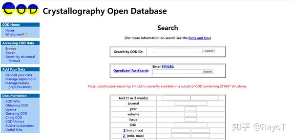Crystallography Open Database COD 查询结构并获得cif文件的简单方法 - 知乎