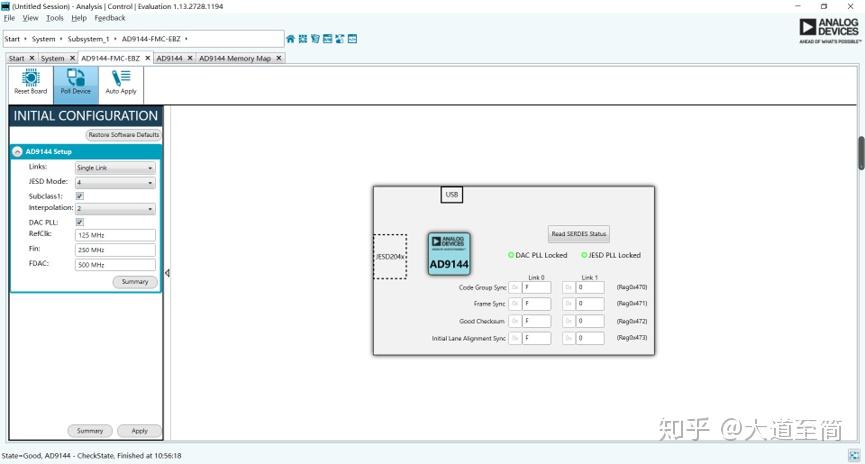 支持jesd204b协议高速DAC芯片AD9144-FMC-EBZ配置笔记 - 知乎