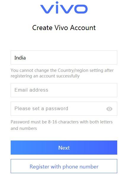 vivo账号如何跳过手机号使用邮箱注册 - 知乎