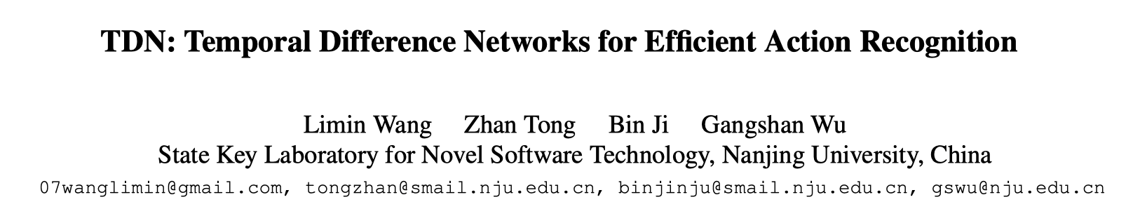 [cvpr 2021 Tdn] 利用时序差分信息进行视频动作识别 知乎