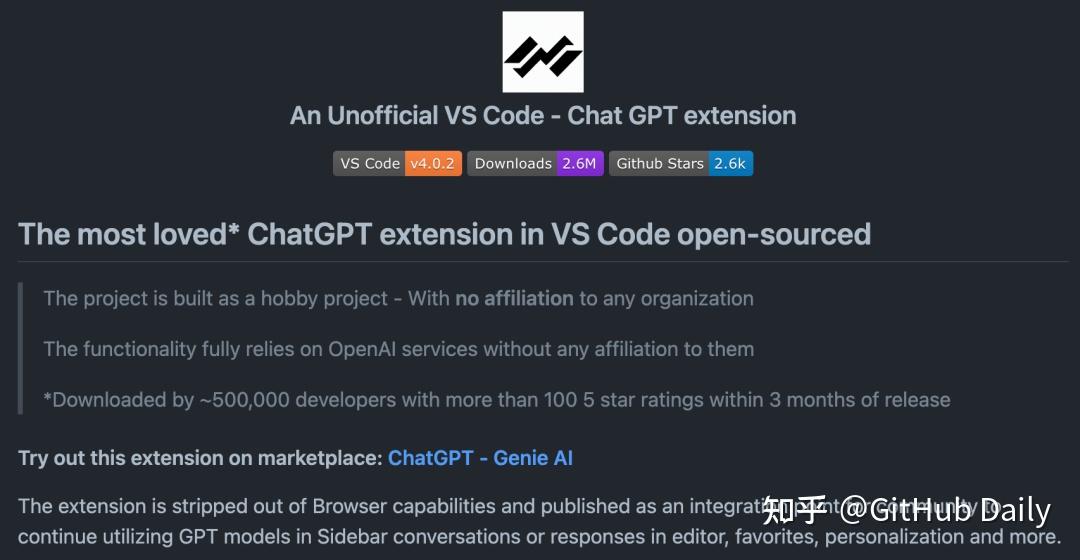 6 个令人惊艳的 ChatGPT 项目，开源了！ - 知乎