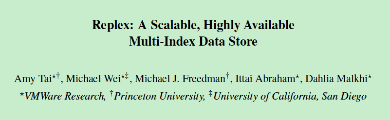 [ATC 16'] Replex: A Scalable, Highly Available Multi-Index Data Store - 知乎