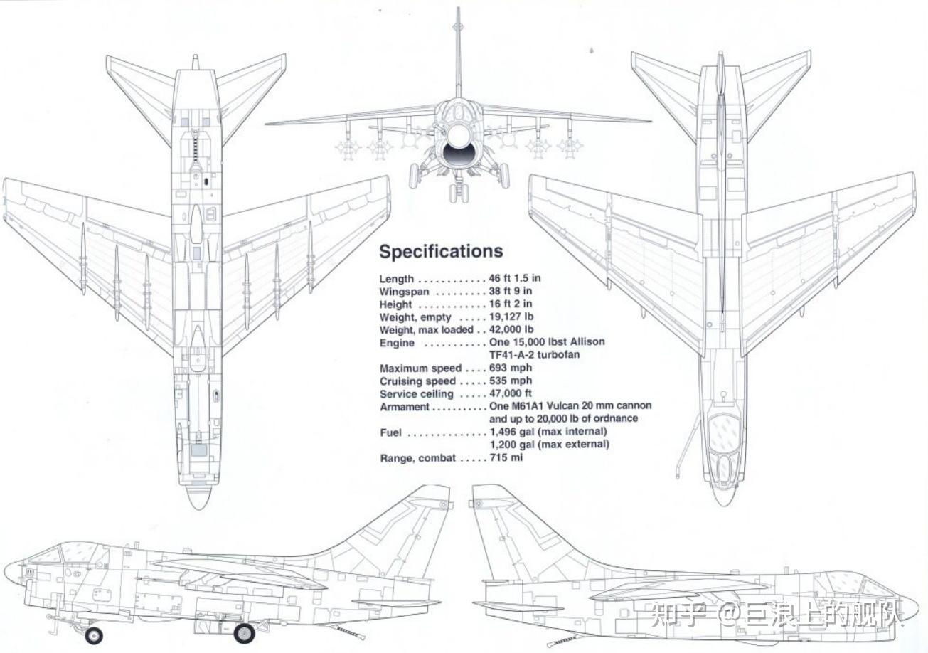美国海军的炸弹卡车 沃特 A-7 海盗II 攻击机 - 知乎
