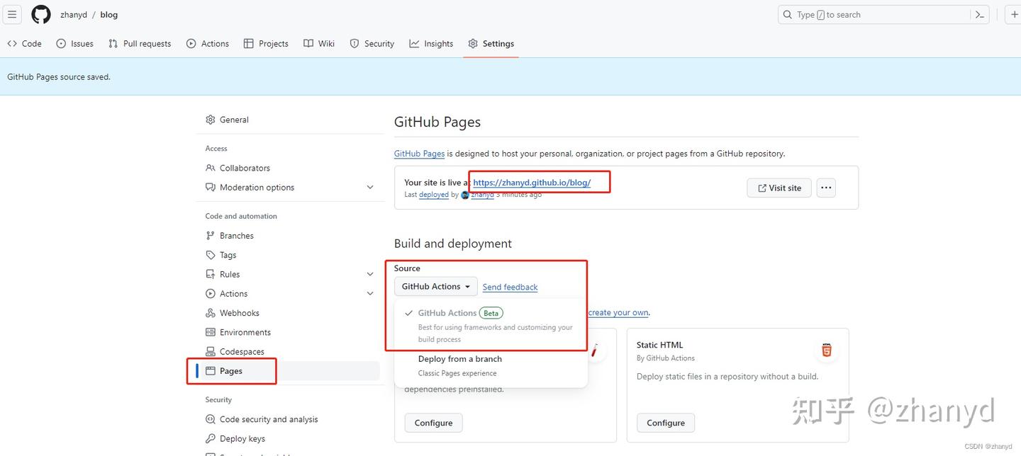 从零开始：VuePress2 + GitHub Pages 搭建你的第一个免费博客网站 - 知乎
