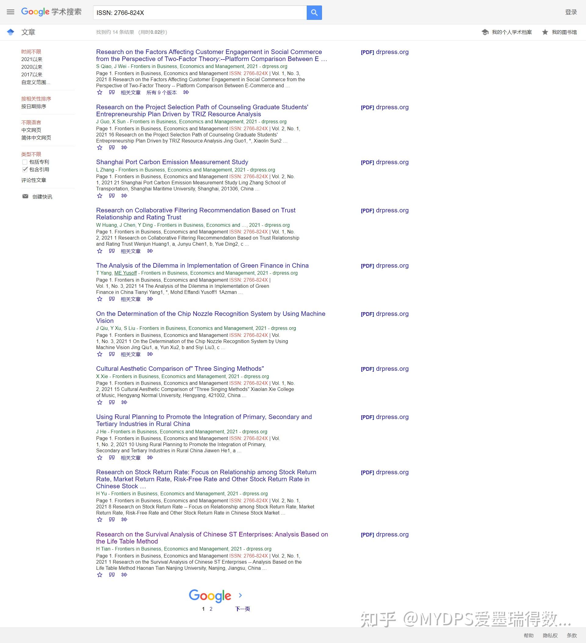 Frontiers in Business, Economics and Management (FBEM) ISSN: 2766-824X - 知乎