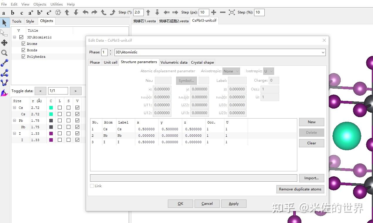 如何在VESTA同一原子中设置不同颜色 - 知乎
