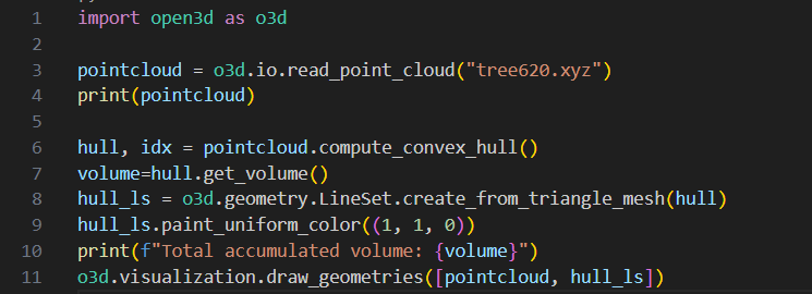 Python-open3d学习之计算凸包体积 - 知乎
