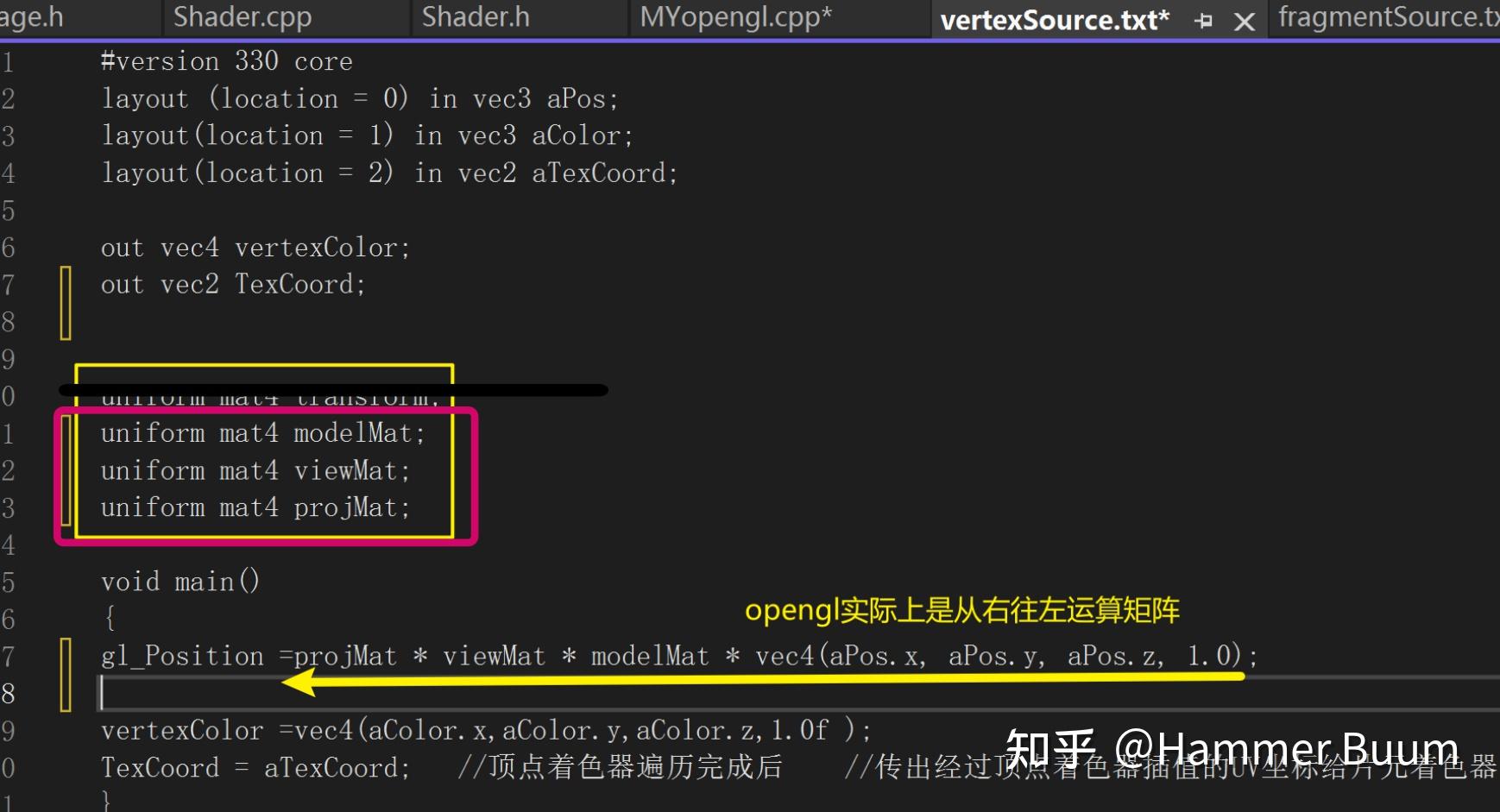 17>>opengl,,学习，引入坐标空间的概念让笑脸箱子向后仰视55度 - 知乎