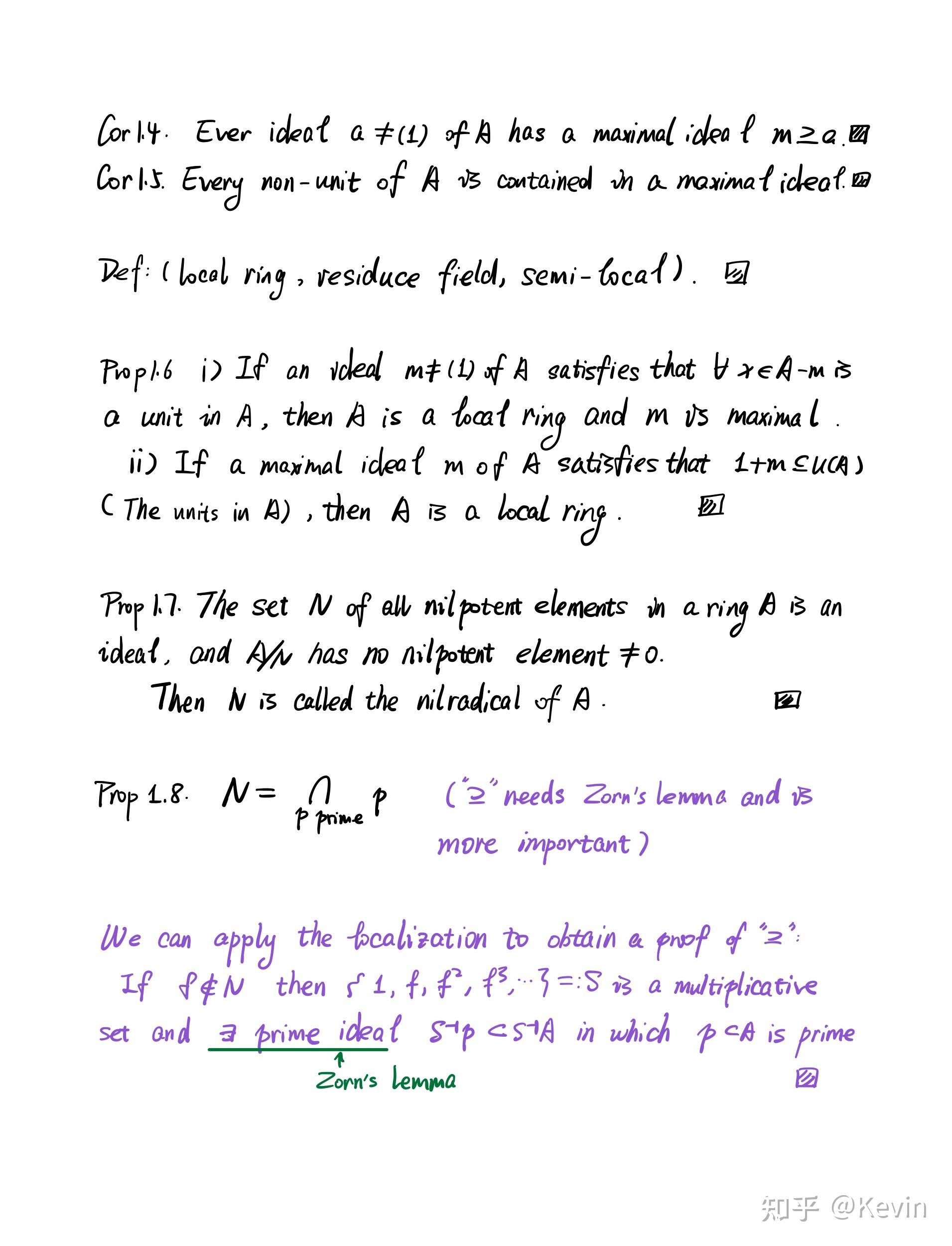 Atiyah&MacDonald Commutative Algebra笔记chap1 - 知乎