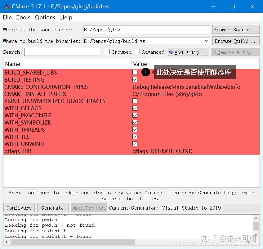 使用cmake-gui进行转换为Visual Studio 的sln工程文件 - 知乎