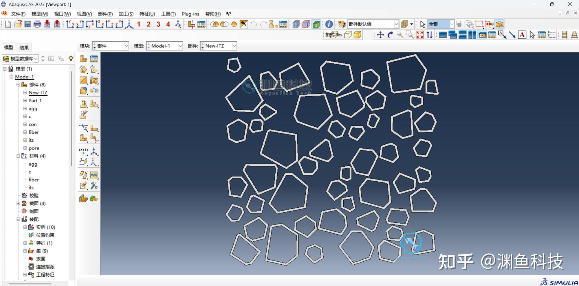 ABAQUS纤维骨料ITZ孔隙细观混凝土模型 - 知乎