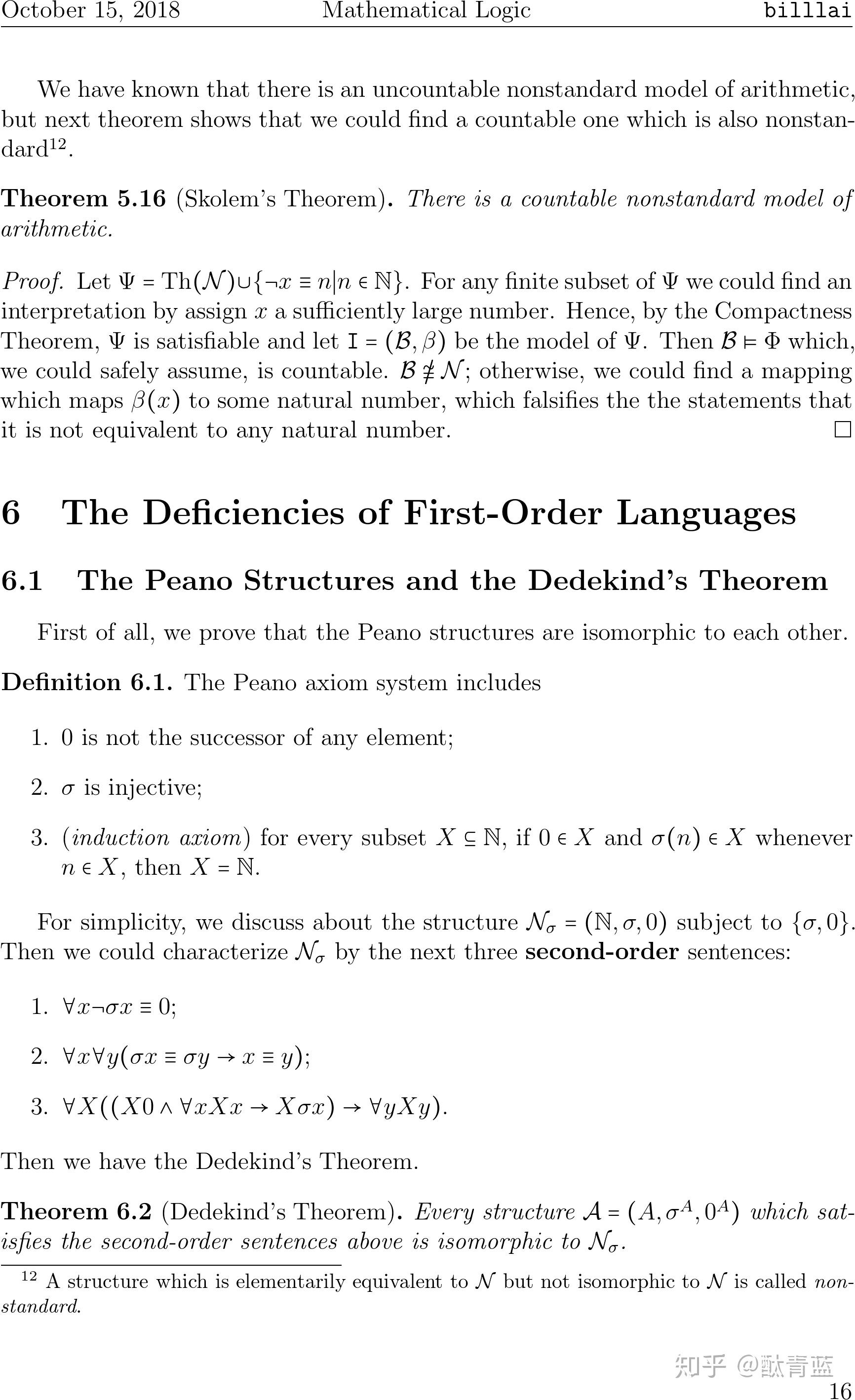 Notes of Mathematical Logic - 知乎