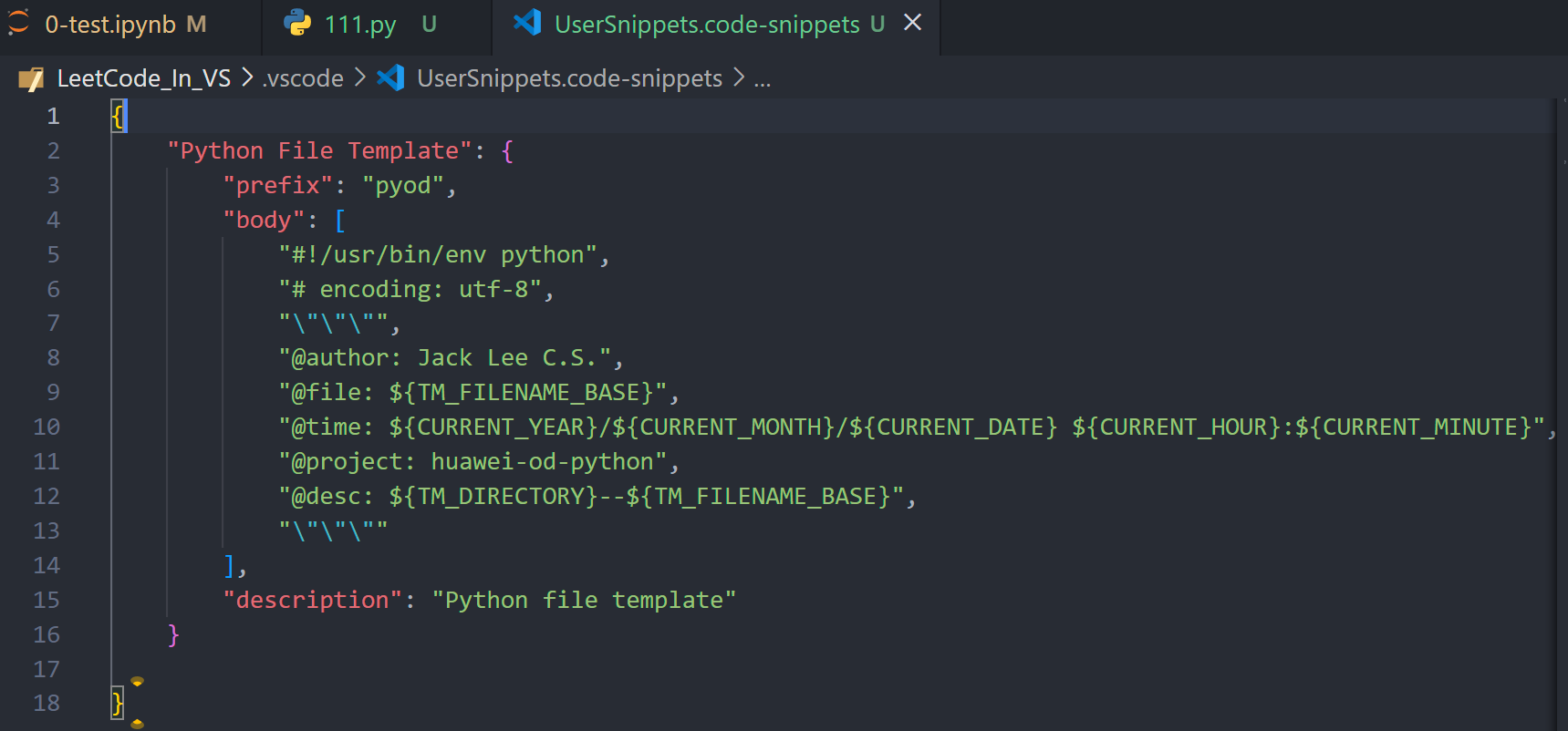 VSCODE创建代码片段 User Snippets - 知乎