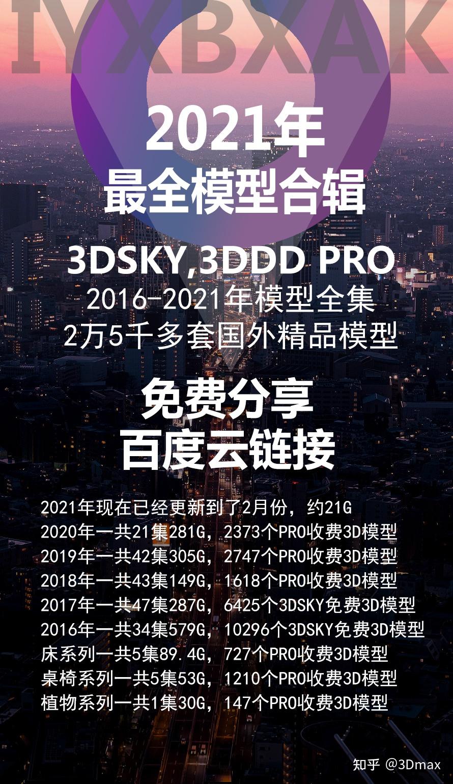 2021年最新3DSKY 3DDD国外精品单体模型合辑，整整2个TB - 知乎