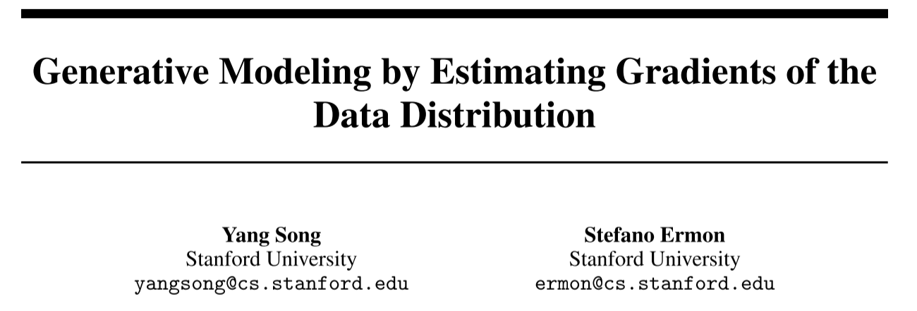 Generative Modeling by Estimating Gradients of the Data Distribution(score-based model,NCSN) - 知乎