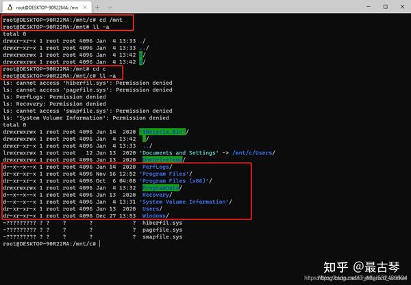 Wsl Linux子系统和windows主机文件系统互相访问方法 知乎