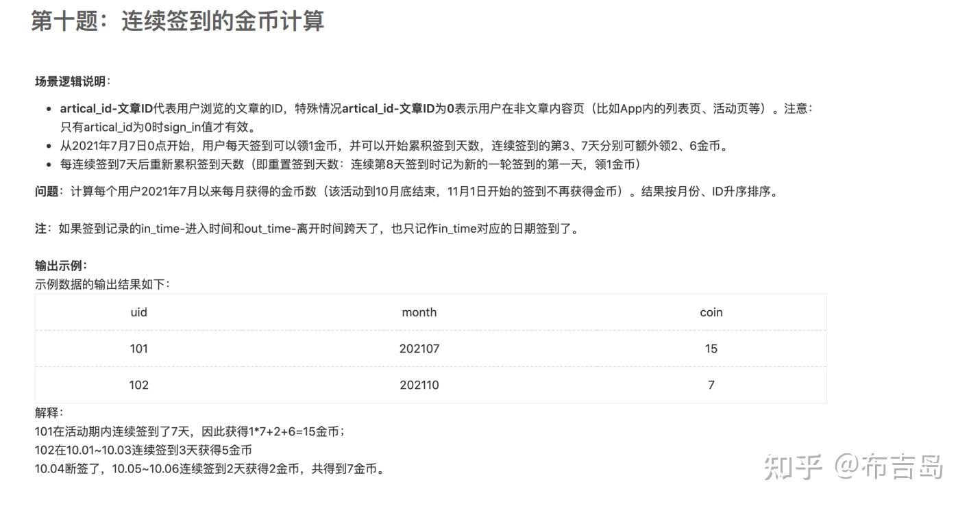 SQL综合练习题 - 知乎