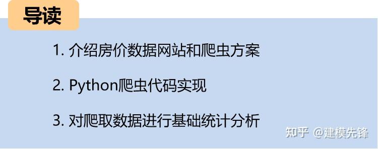 Python房价分析(一)pyton爬虫 知乎