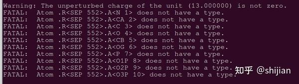 AMBER"FATAL: Atom .R .A does not have a type." - 知乎