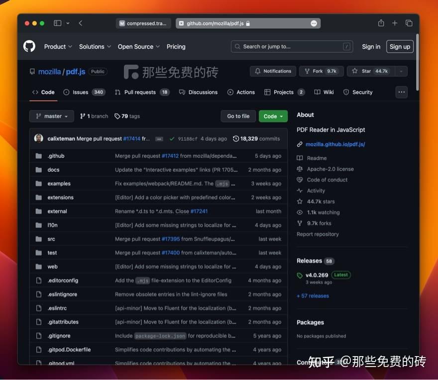 PDF.js - 免费开源的 JavaScript 读取、显示 PDF 文档的工具库，由 Mozilla 开发并且持续维护 - 知乎