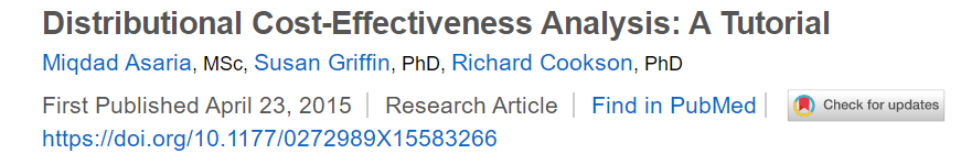 全球健康研究分享——（专业向）分布性成本效果分析的研究现状与学习资料分享 - 知乎