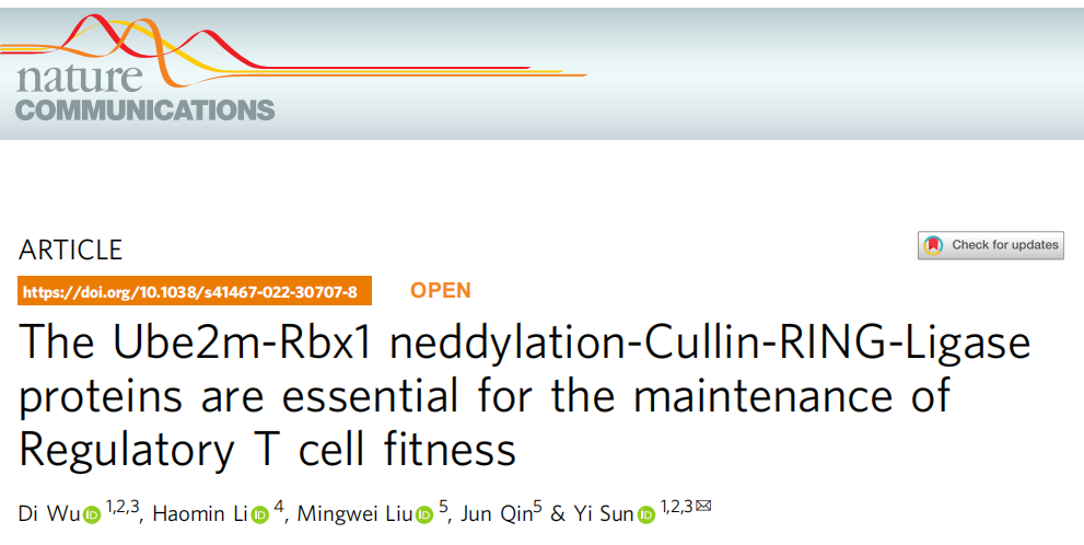 Nat Commun：Ube2m-Rbx1拟素化-泛素化轴维持调节性T细胞的功能特性 - 知乎