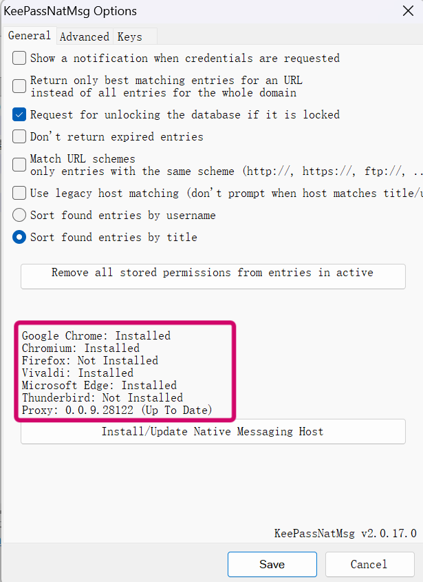 KeepassXC-Browser无法连接到Keepass - 知乎