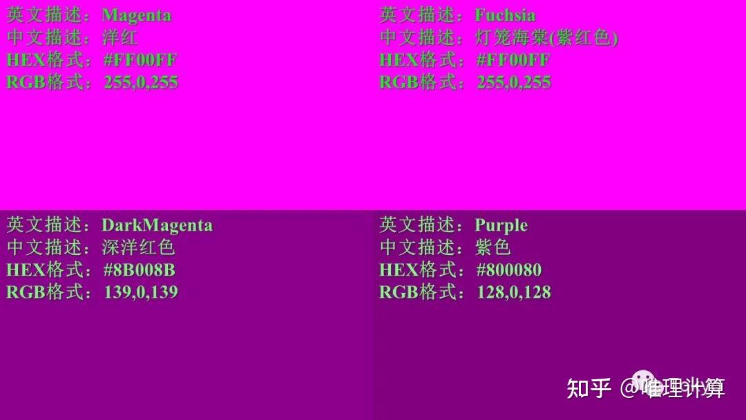 珍藏！RGB颜色码对照表，调出你最爱的那个颜色！ - 知乎