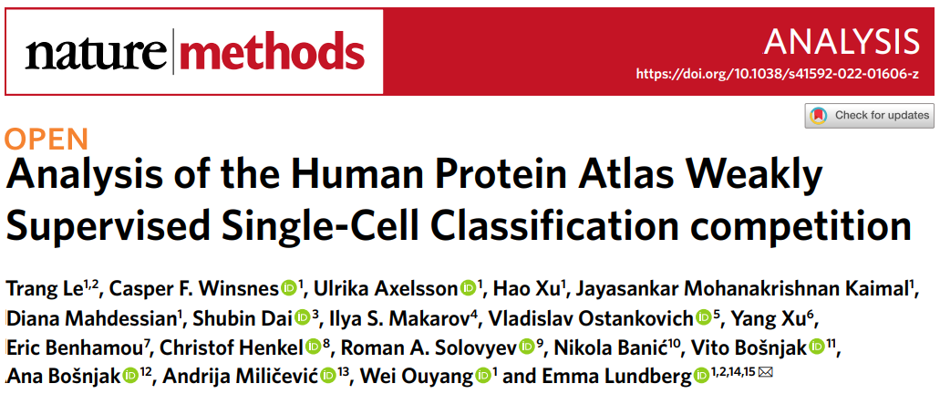 Nat Methods | 单细胞分类比赛: 获奖模型可深入注释亚细胞组学 - 知乎