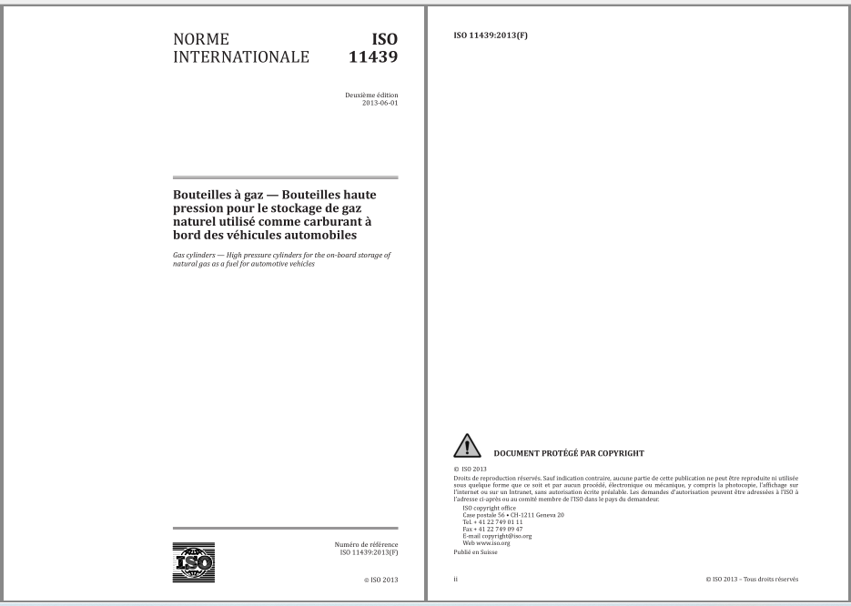 ISO 11439-2013【中文版翻译+PDF原版】中文翻译名称：气瓶--作为机动车辆燃料的天然气在车内储存用高压气瓶 - 知乎