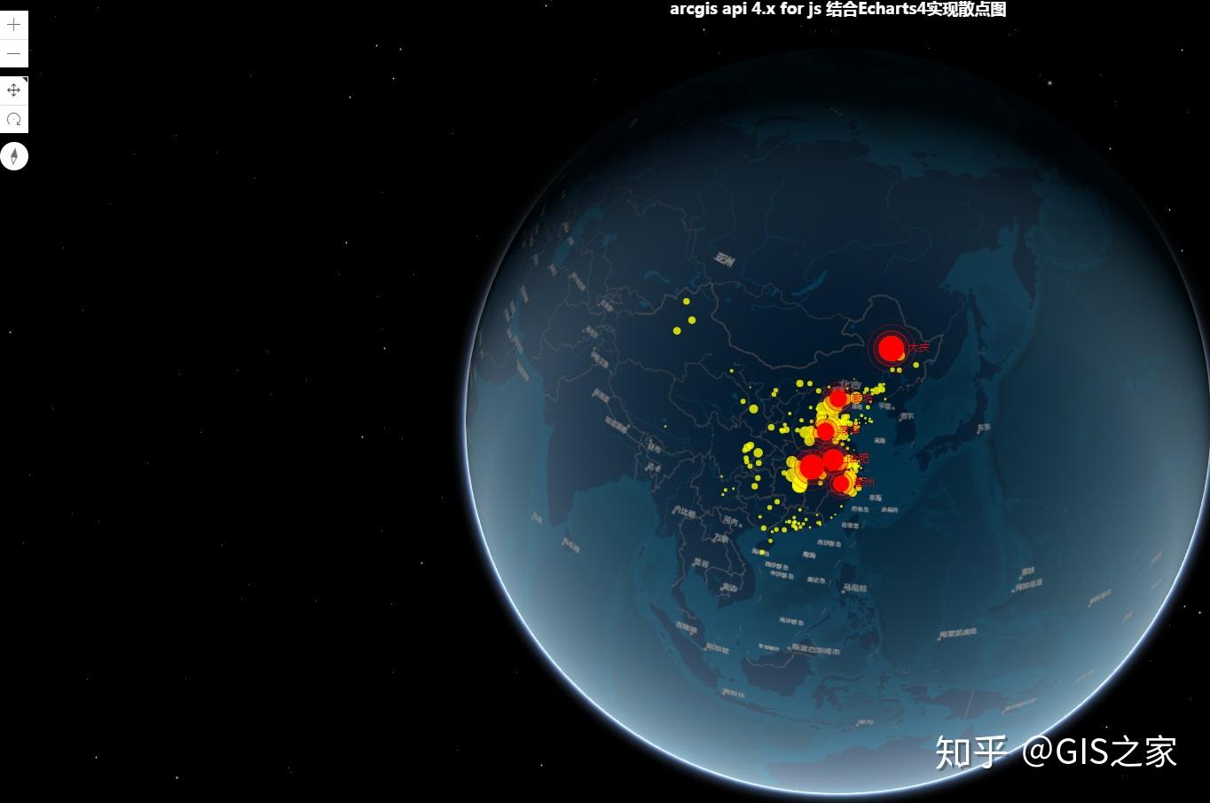 arcgis api 4.x for js 结合 Echarts4 实现散点图效果（附源码下载） - 知乎