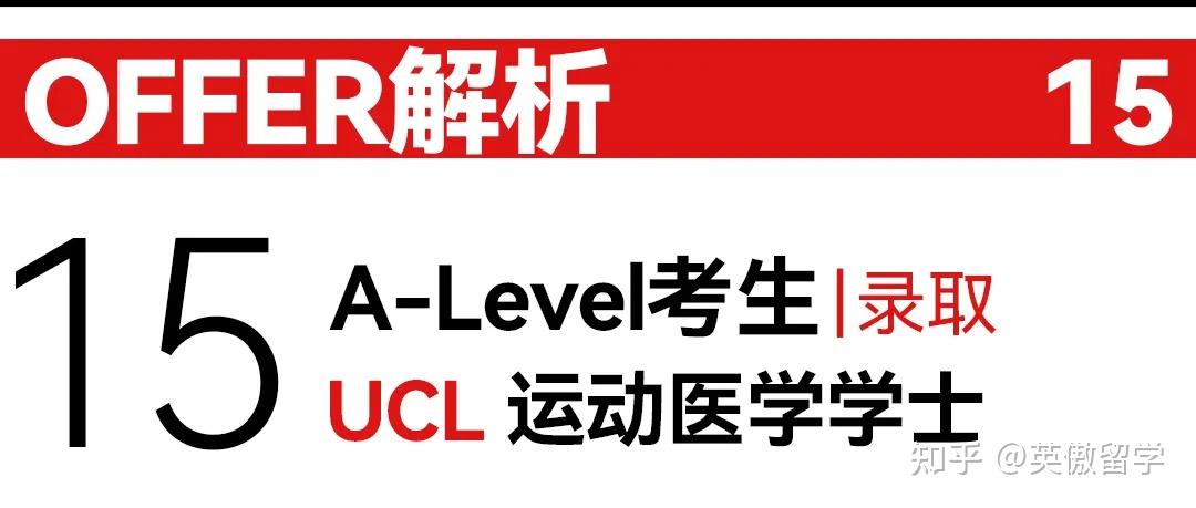 OFFER解析 | A-Level考生成功录取UCL运动医学学士！ - 知乎