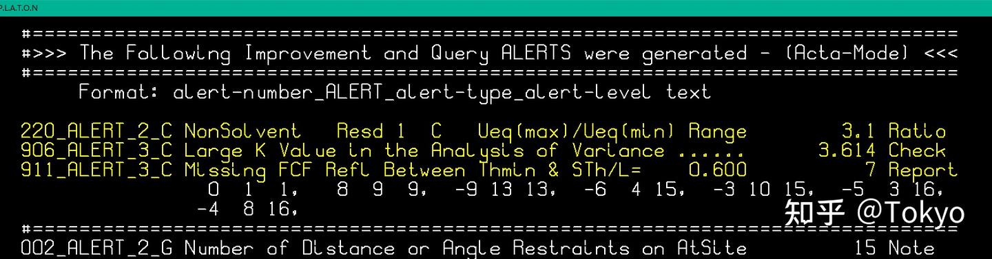 CheckCIF-A级警报PLAT609 - 知乎