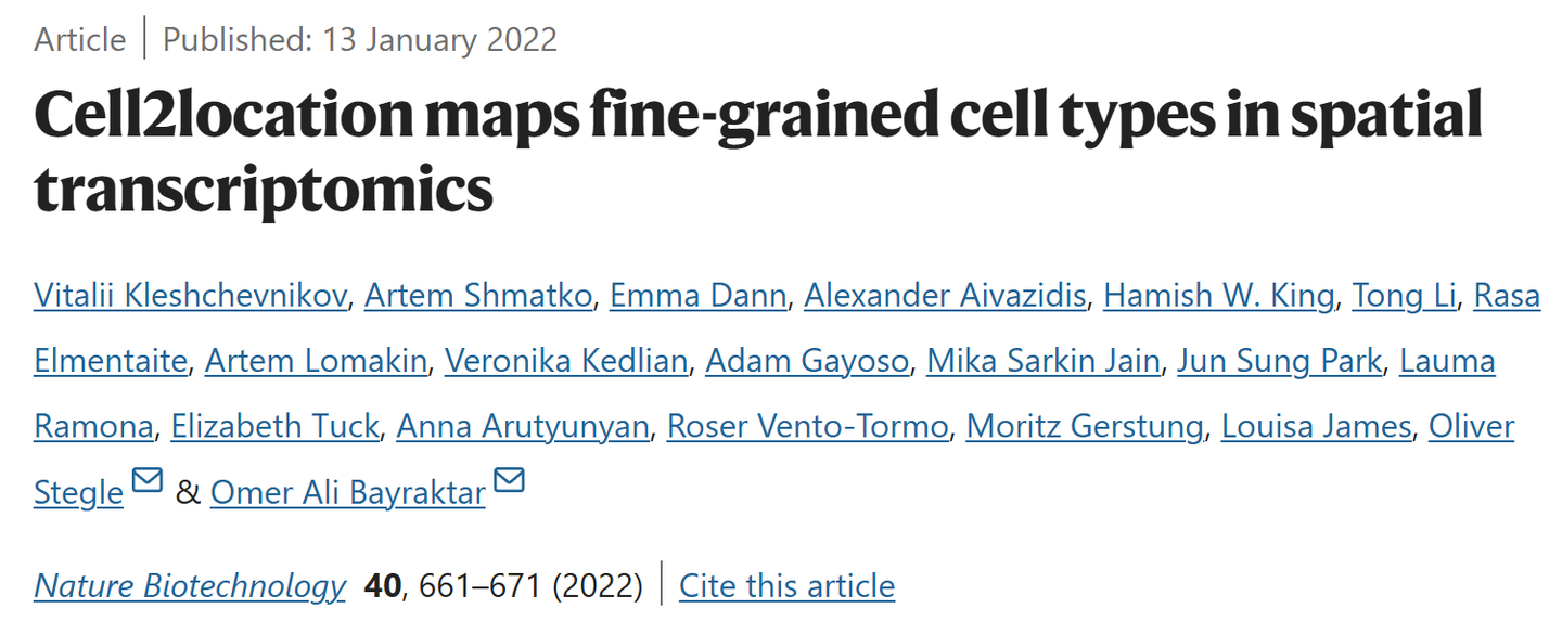 文献阅读：Cell2location 在空间转录组中绘制细粒度的细胞类型 - 知乎