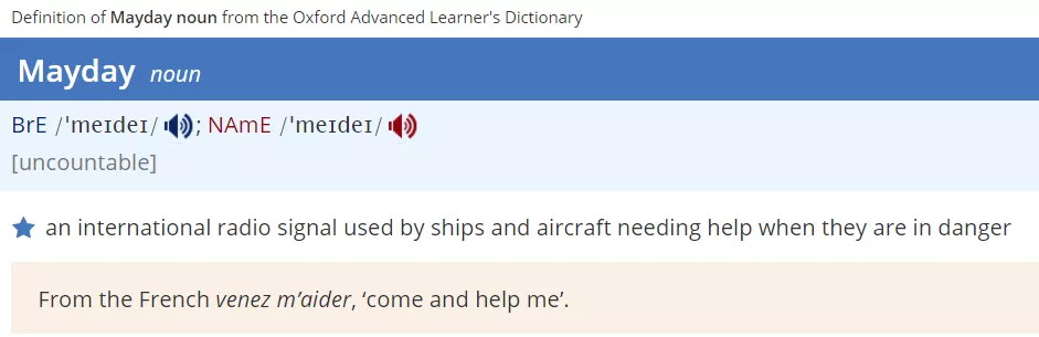 飞机遇险求救，为何喊Mayday？而不是help？ - 知乎