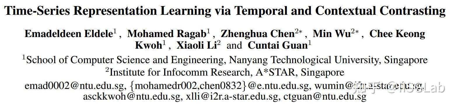 对比学习论文解读|TS-TCC：基于时间和语境对比的时间序列表征学习 - 知乎