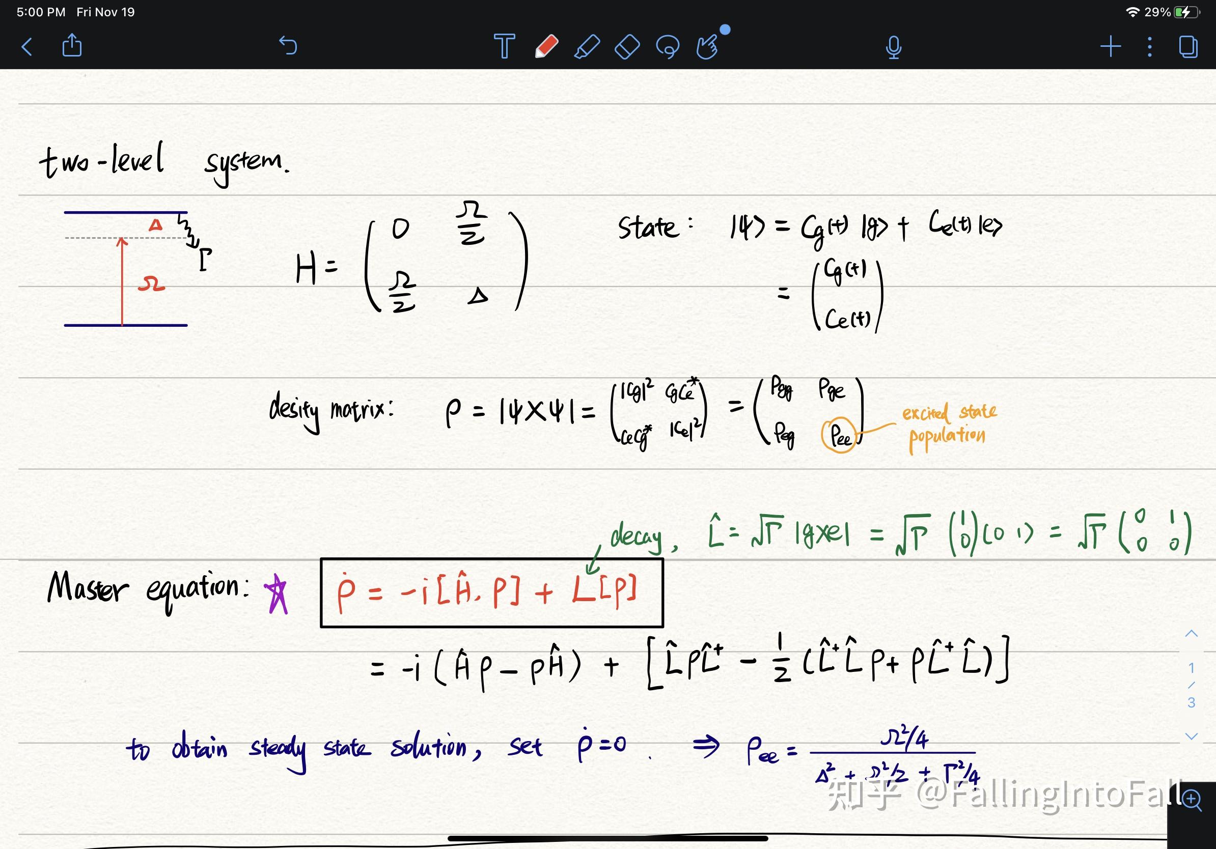 原子物理笔记（14）：matlab 数值解主方程(Master Equation) 之 二能级 - 知乎